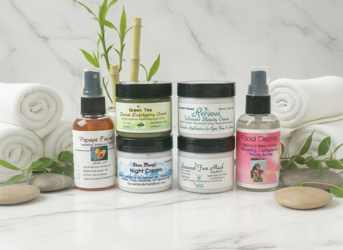 Complete Facial Regimen - 6-Piece Natural Skincare Set | Garden Isle ...