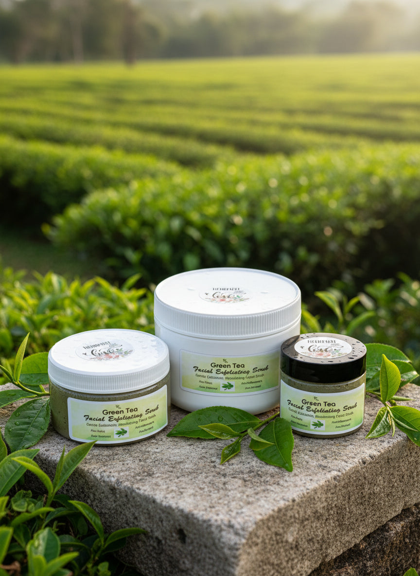 Green Tea Facial Scrub - Hawaii-Inspired Vegan Antioxidant Exfoliator ...
