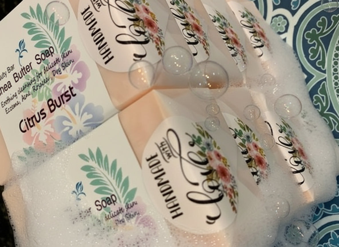 Shea Butter Soap - Hawaii-Inspired Handmade Bar for Sensitive Skin ...
